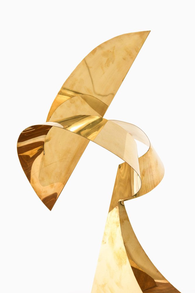 Kari Huhtamo, Modernist Sculpture, 1976, Brass for sale at Pamono