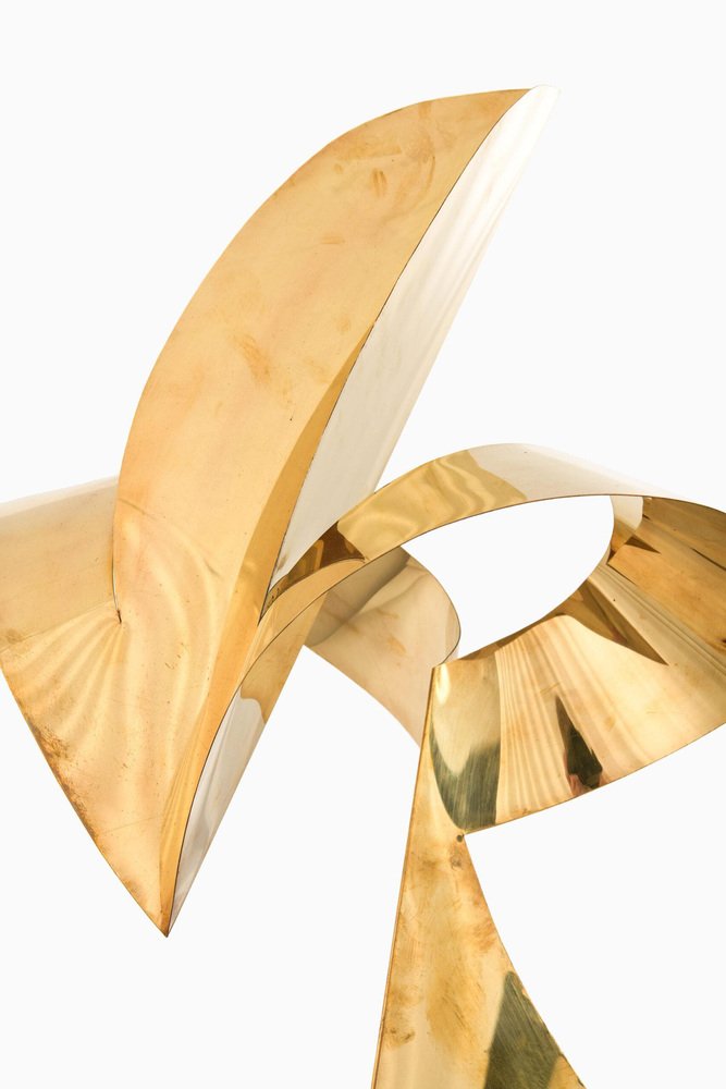 Kari Huhtamo, Modernist Sculpture, 1976, Brass for sale at Pamono