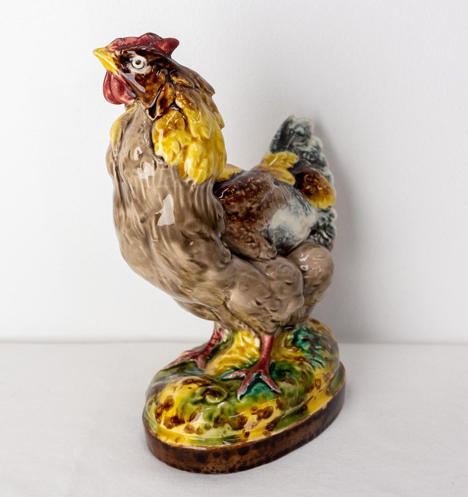 Ceramic Rooster Figurine, France, 1900s for sale at Pamono