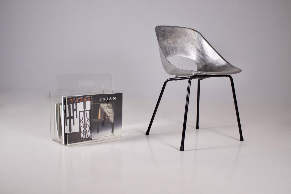 Transparent Acrylic Glass Magazine Rack for sale at Pamono