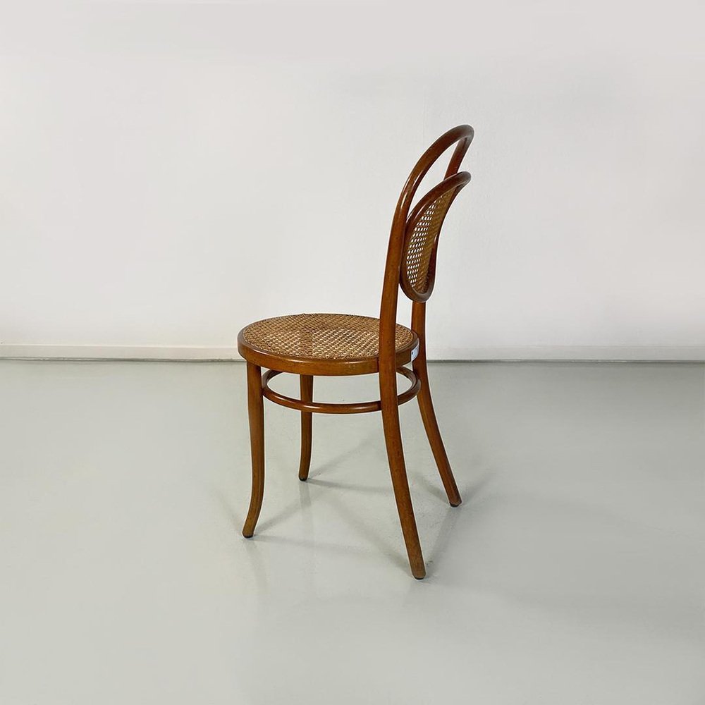 Chaises Antiques en Hêtre et en Paille de Vienne de Thonet, France, 1890s, Set de 6 en vente sur ...
