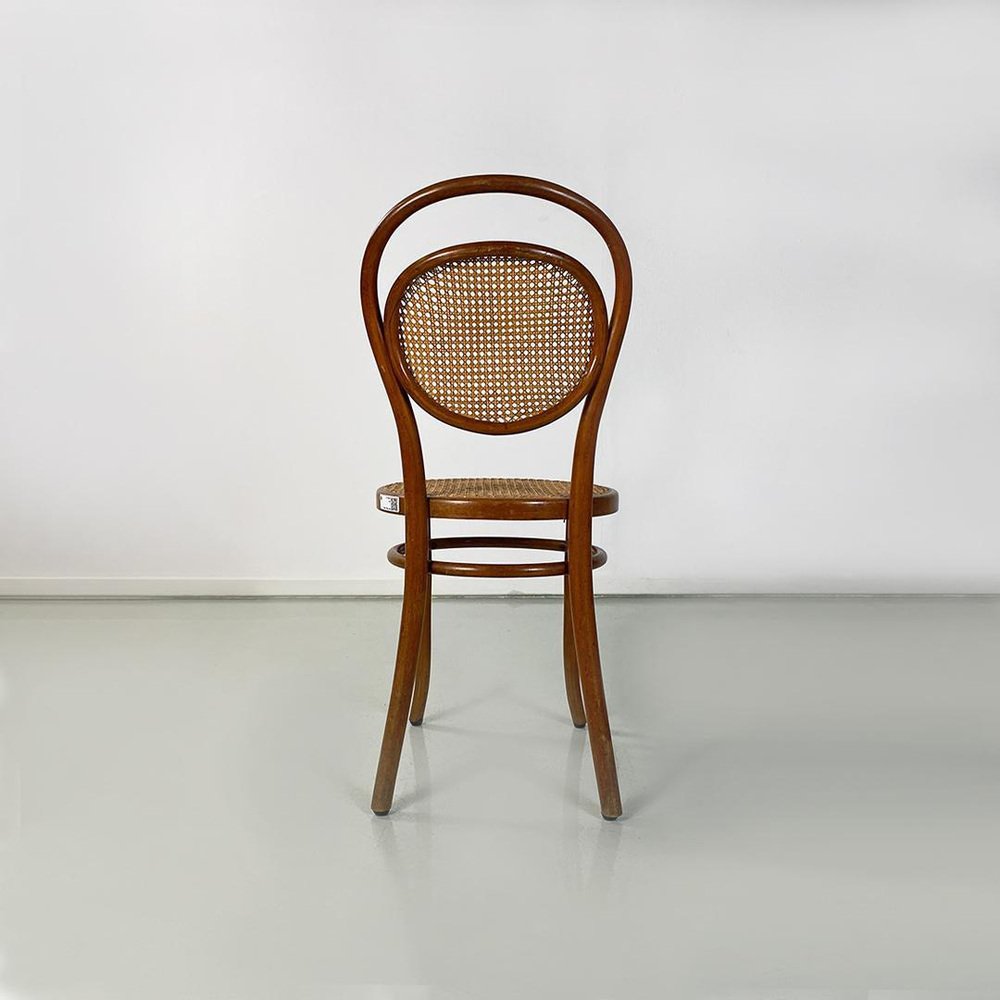 Chaises Antiques en Hêtre et en Paille de Vienne de Thonet, France, 1890s, Set de 6 en vente sur ...