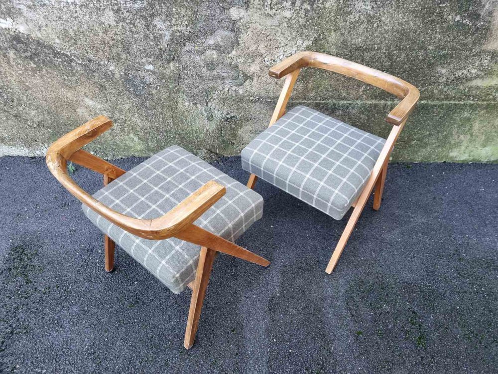 Mid-Century Easy Chairs, Former Yugoslavia, 1960, Set of 2 for sale at ...