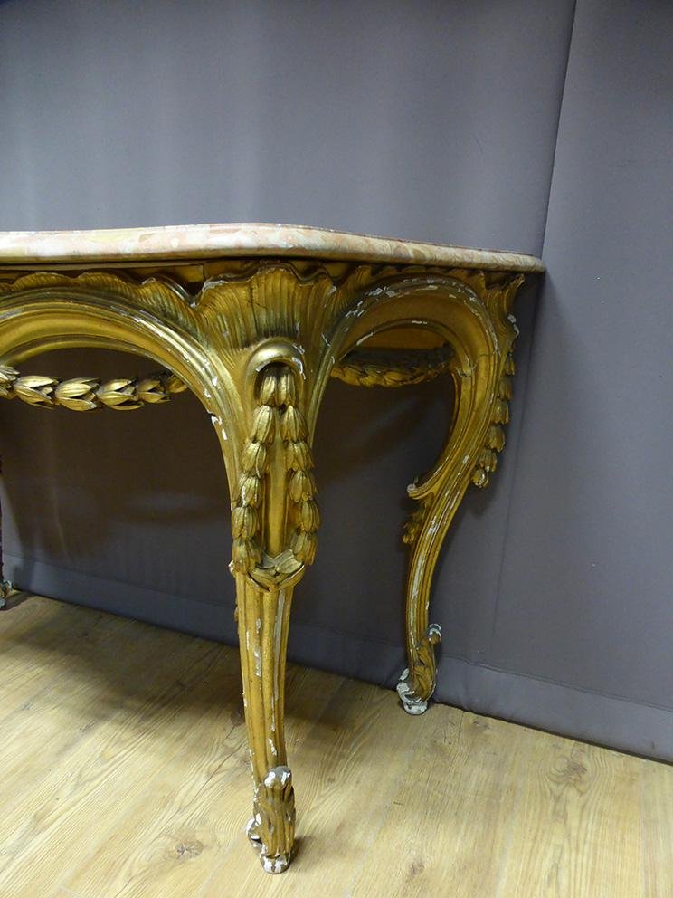 Louis XV Gilt Wood Console for sale at Pamono