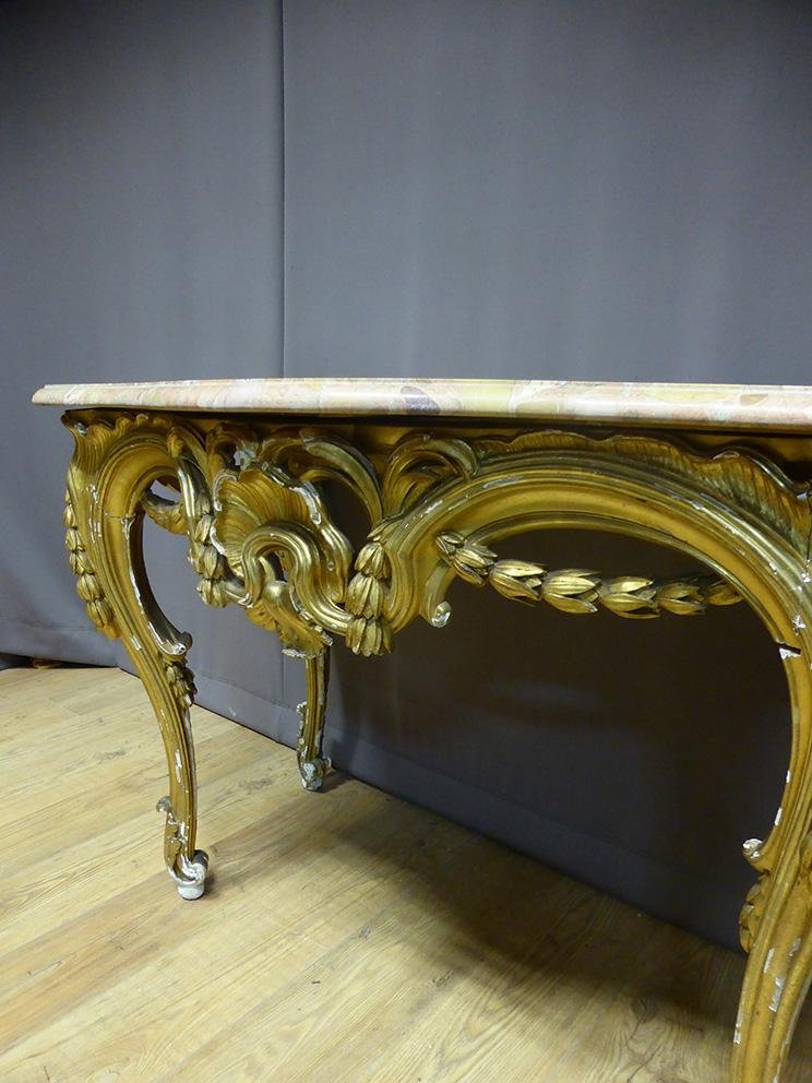 Louis XV Gilt Wood Console for sale at Pamono