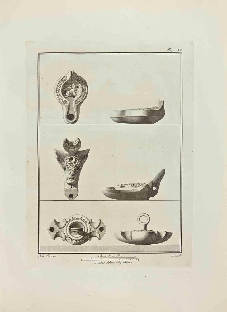 Nicola Vanni, Ancient Still Life 6, Etching, 18th Century for sale at ...