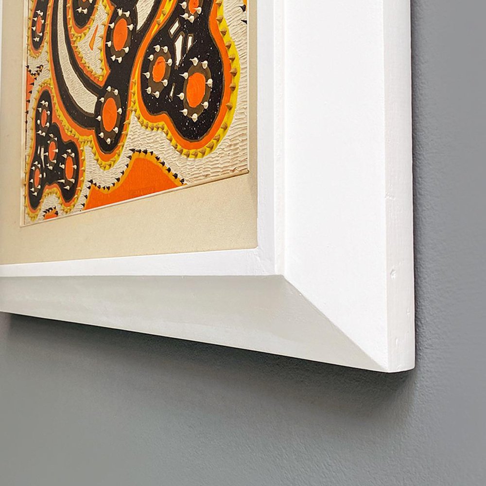 Italian Artist, Orange, Yellow and Blue Abstract Composition with ...