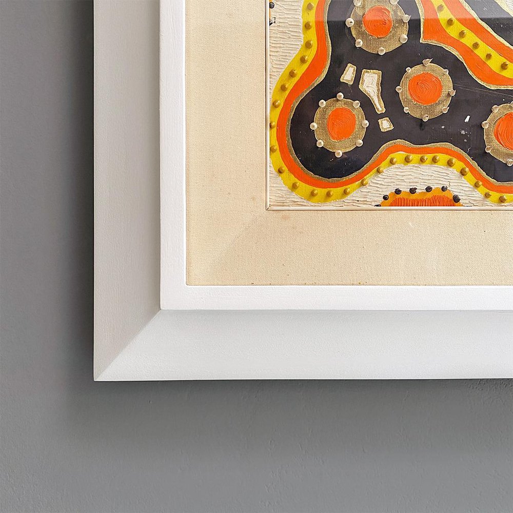 Italian Artist, Orange, Yellow and Blue Abstract Composition with ...