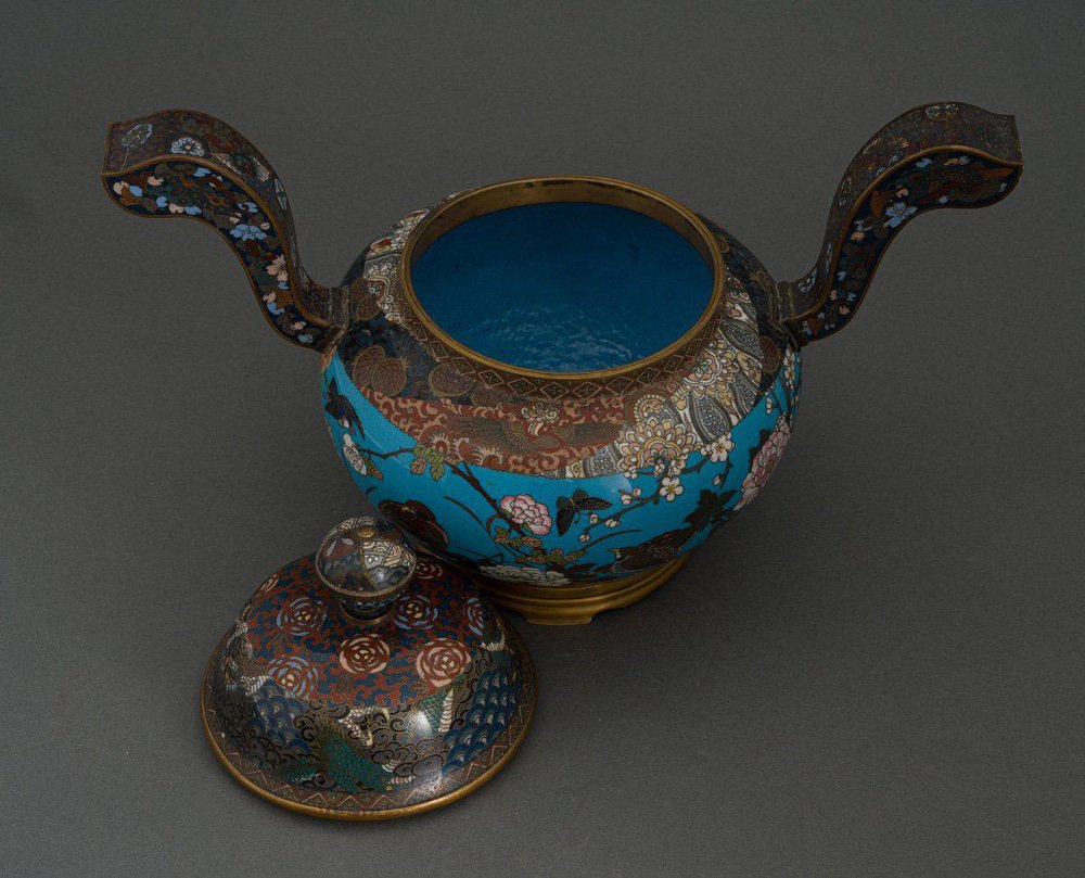 19th Century Copper and Enamel Jug, Japan for sale at Pamono
