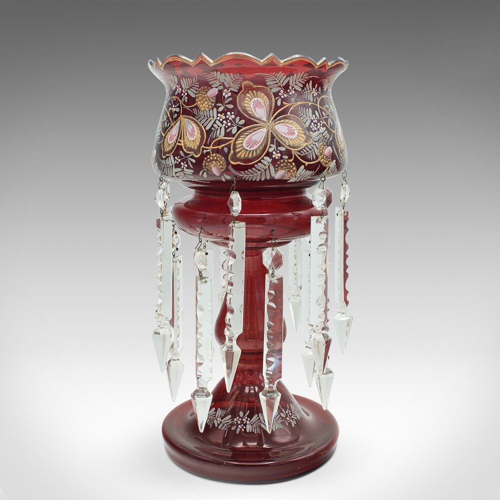 Antique English Victorian Decorative Cranberry Lustre, 1900s for sale ...