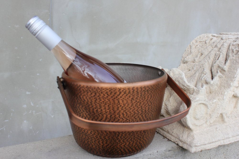 Champagne Bucket or Wine Cooler in Hammered Copper, 1970s for sale at ...