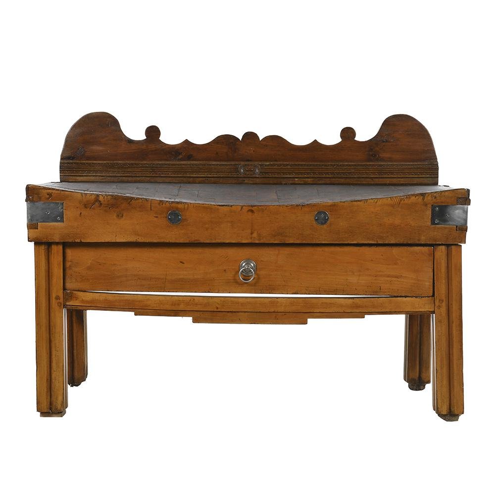 Wooden Butcher's Block, 1800s for sale at Pamono