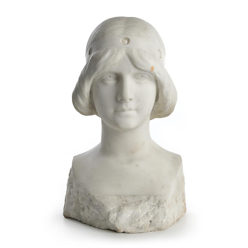 Alphonse Emmanuel Moncel, Bust, 1890s, Marble for sale at Pamono