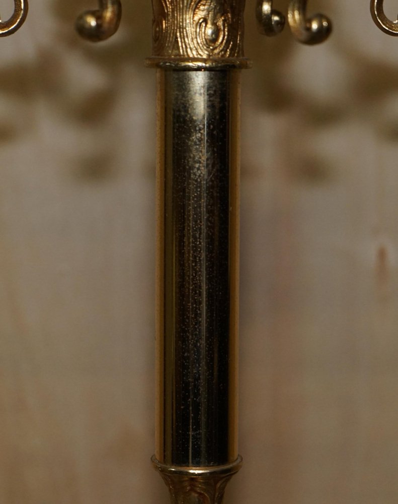 Viktorianischer Mantel Hut & Schal Ständer aus Messing mit gegossenen ...