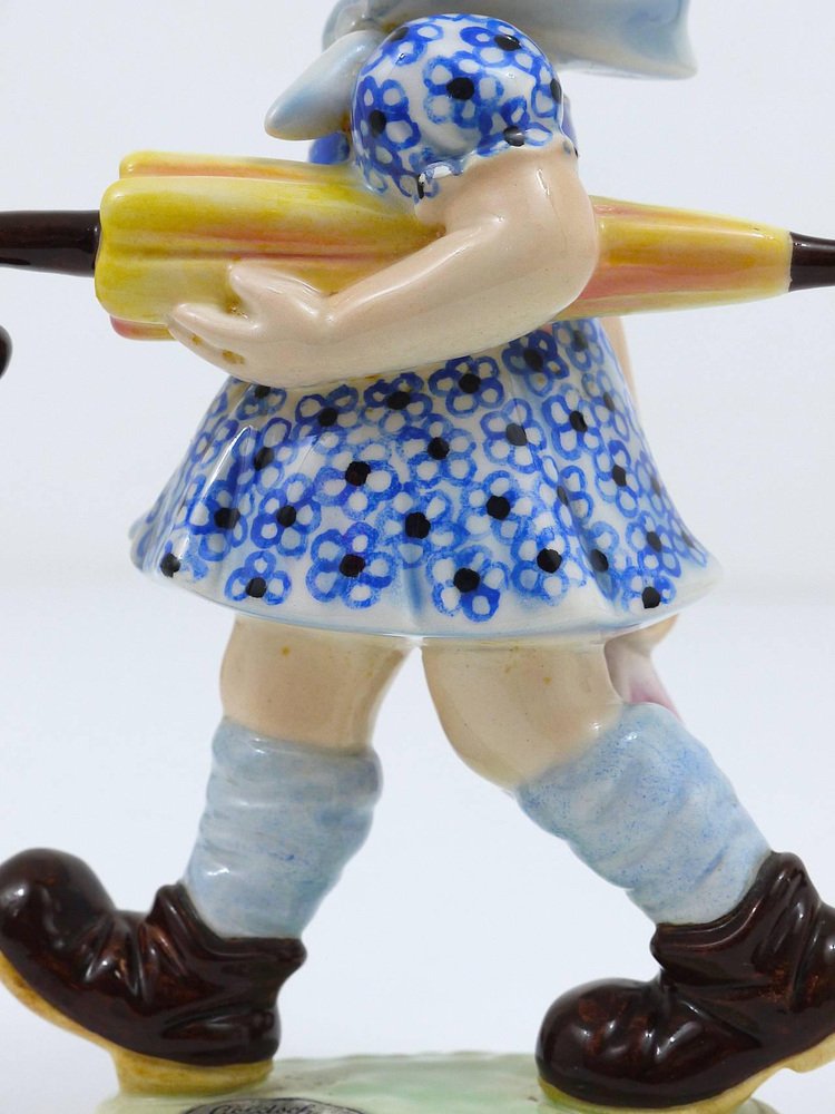 Austrian Figurine Girl with Umbrella by Goldscheider Vienna, 1930s for ...