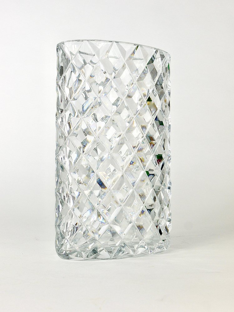 Austrian Facetted Crystal Glass Vase by Claus Josef Riedel, 1970s for ...