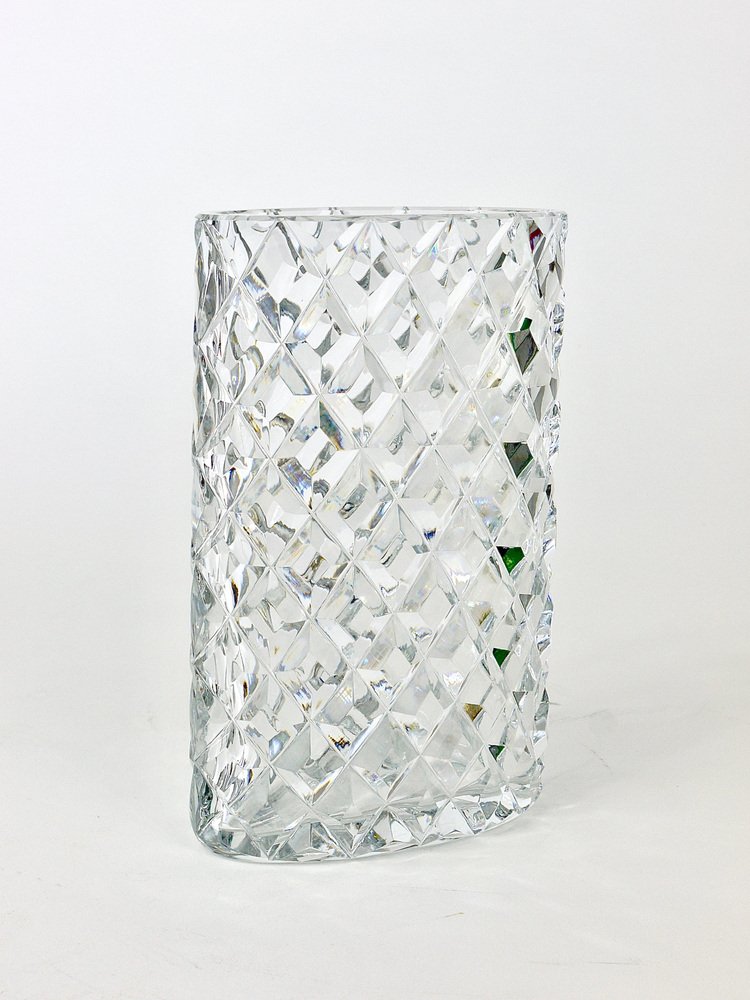 Austrian Facetted Crystal Glass Vase by Claus Josef Riedel, 1970s for ...