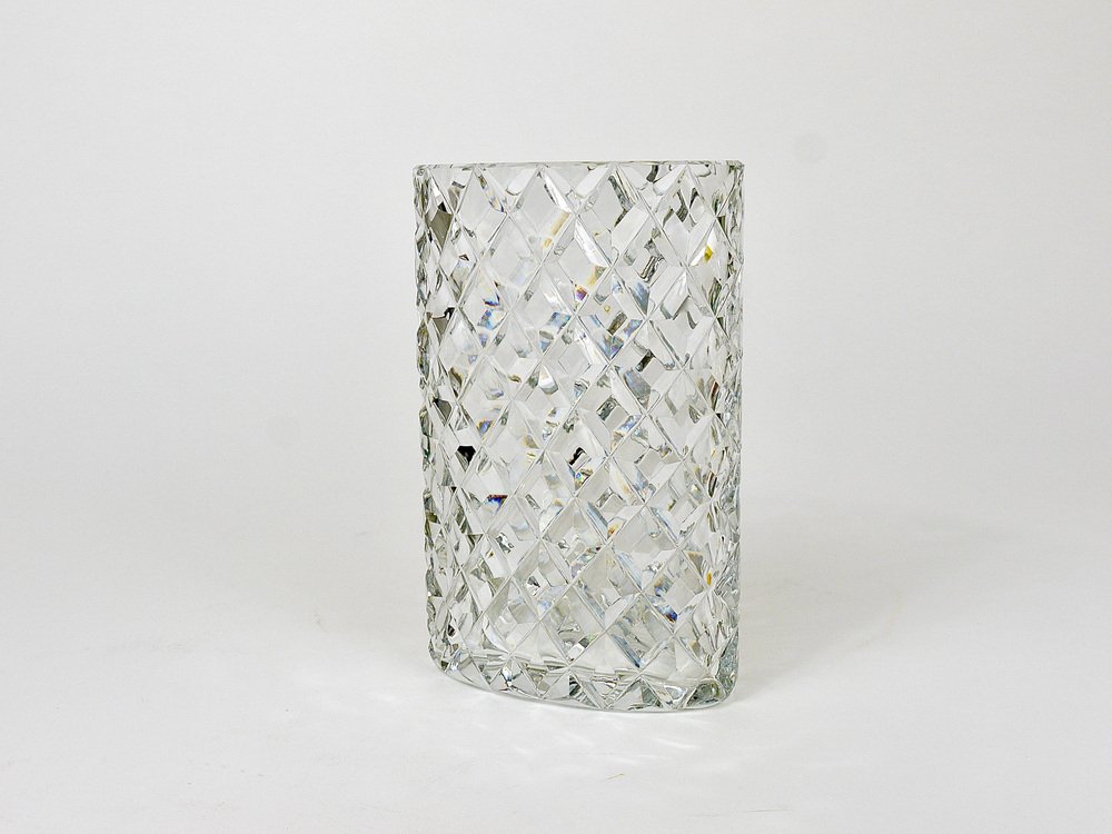 Austrian Facetted Crystal Glass Vase by Claus Josef Riedel, 1970s for ...
