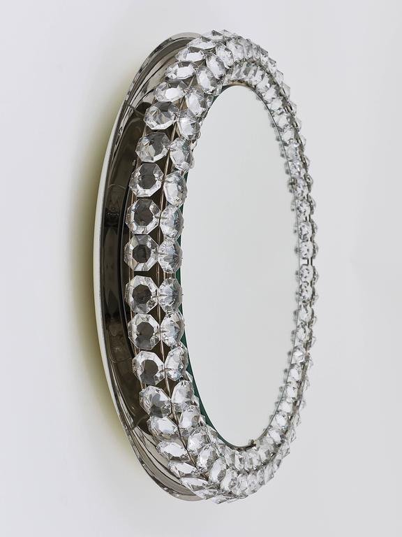 Austrian Backlit Wall Mirror with Huge Crystals from Bakalowits & Söhne ...