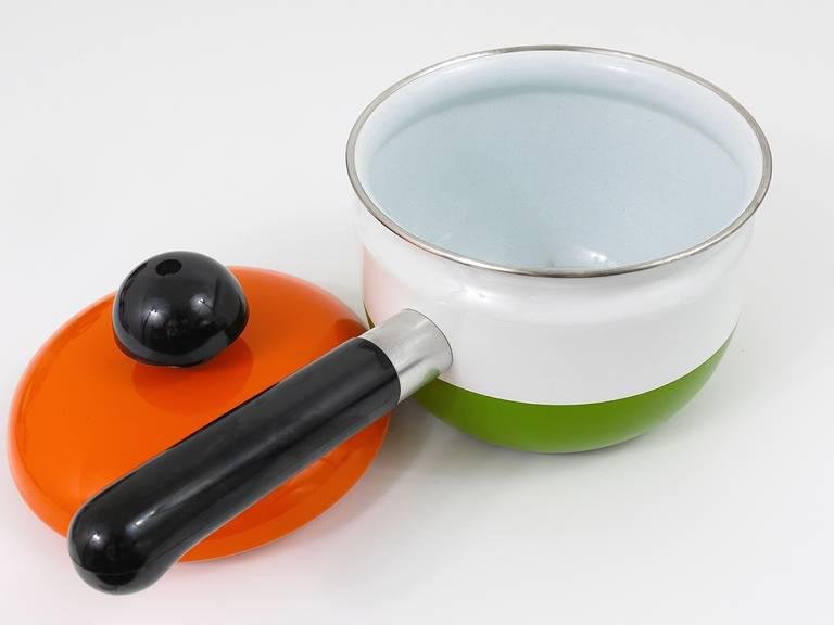 Enameled Pot with Lid by Carl Aubock attributed to Riess, Austria ...