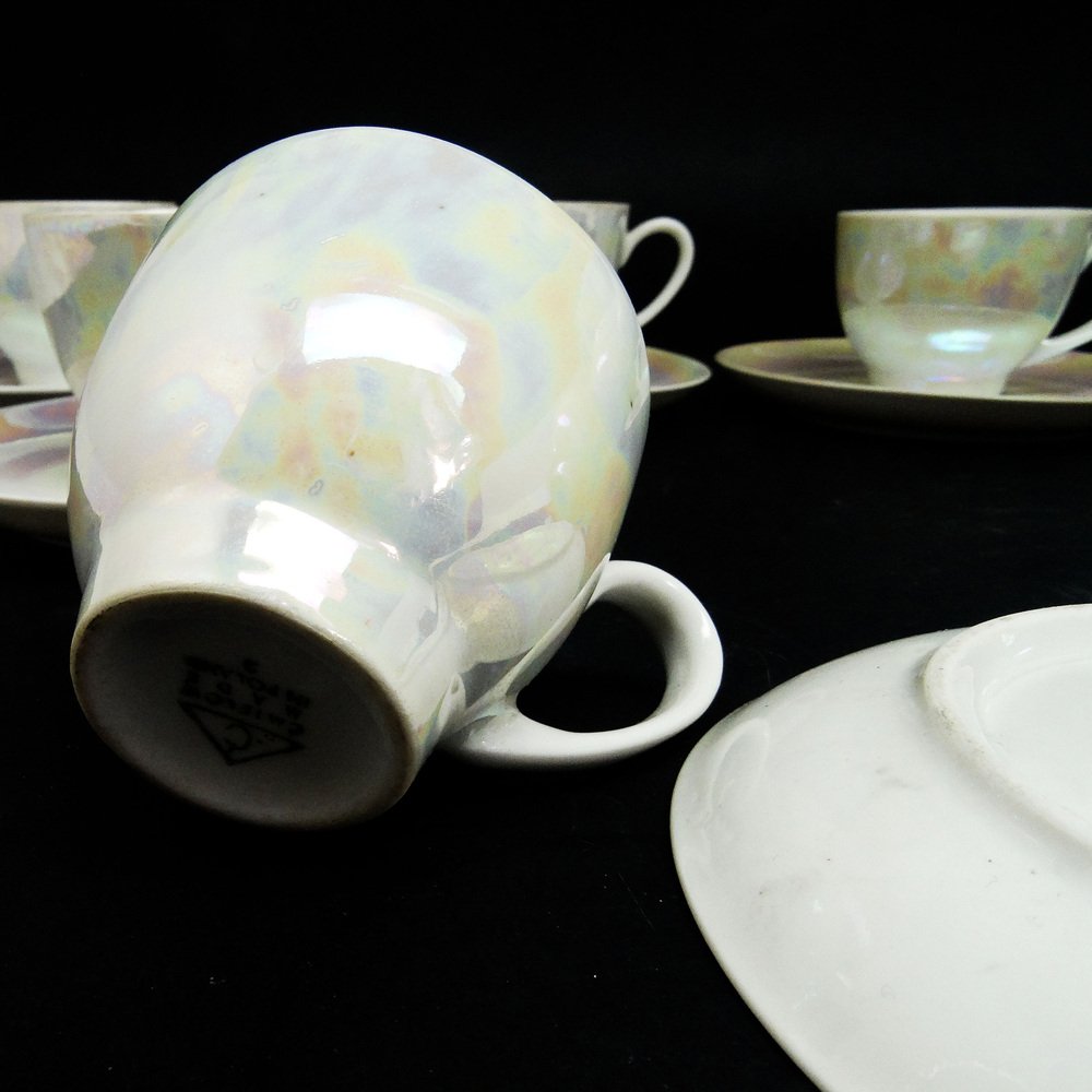 Ania Coffee Set from Ćmielów, Poland, 1960s, Set of 13 for sale at Pamono