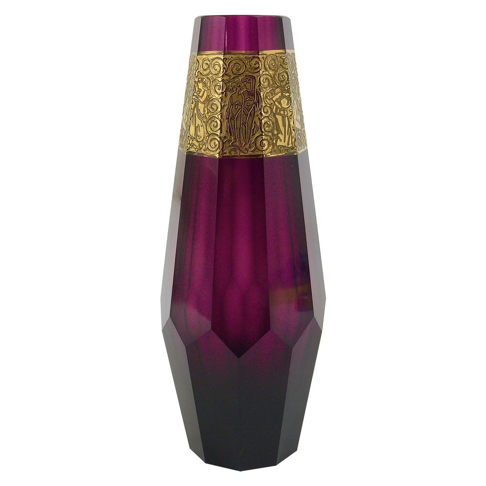 Vase Art Déco en Cristal de Verre Violet de Ludwig Moser Karlsbad ...