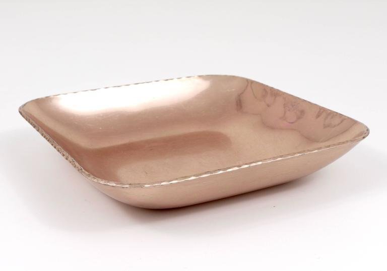 Bauhaus Square Aluminium Bowl from Zeppelin Metall Werke, Germany ...