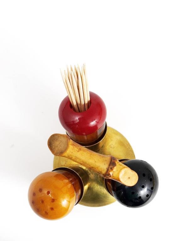 Mid-Century Salt & Pepper Toothpick Cruet Set by Richard Rohac, Austria ...