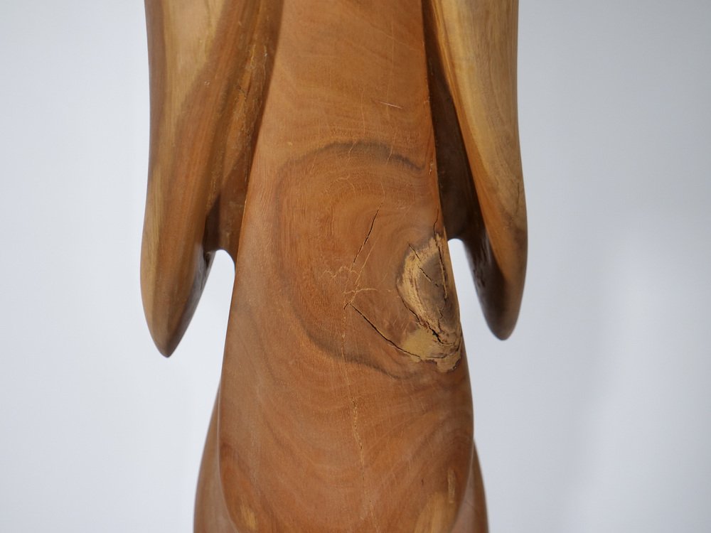 Große Teak Kran Skulptur, 1960er bei Pamono kaufen
