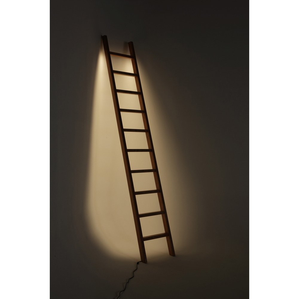 LED Line Light Ladder in Cherry by Noah Spencer for sale at Pamono