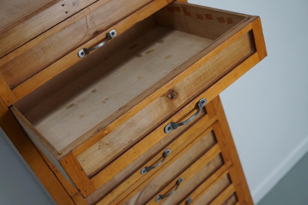 Meuble de Mercerie Vintage en Hêtre, Italie, 1950s en vente sur Pamono