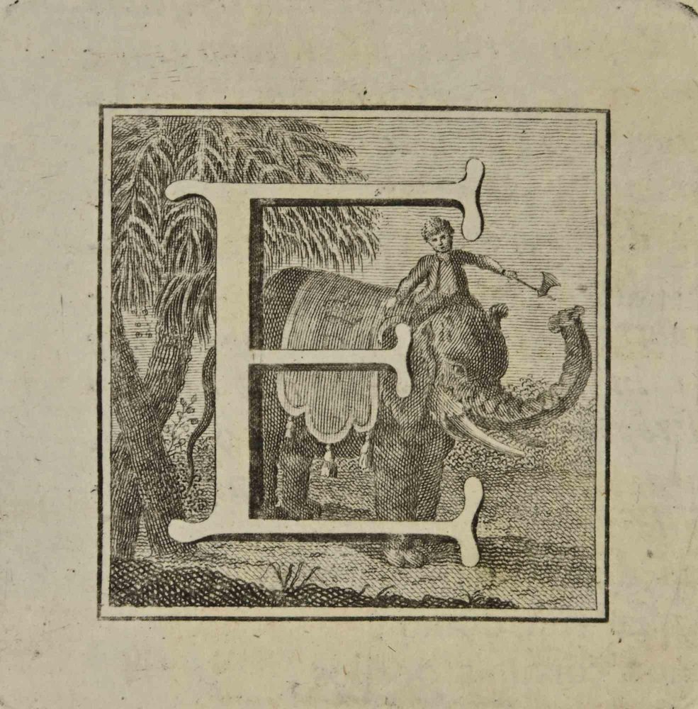 Luigi Vanvitelli, Letter of the Alphabet E, Etching, 18th Century for ...