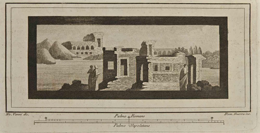Giovanni Guerra, Roman Temple Fresco, Etching, 18th Century for sale at ...