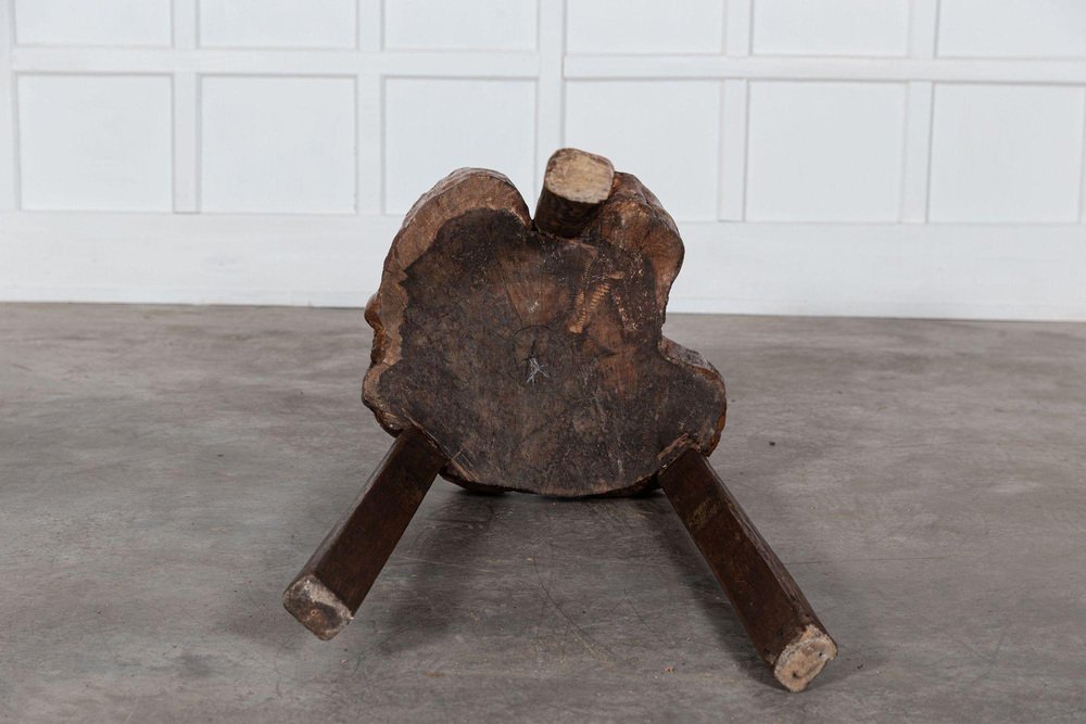 French Provincial Elm Chopping Block Table, 1890s for sale at Pamono