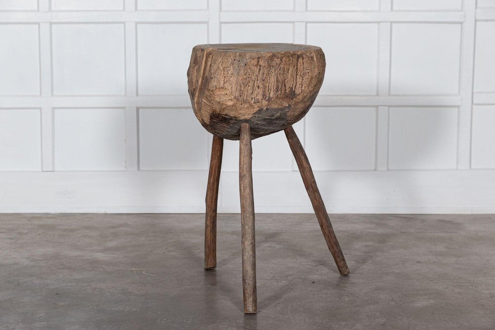 French Provincial Elm Chopping Block Table, 1890s for sale at Pamono