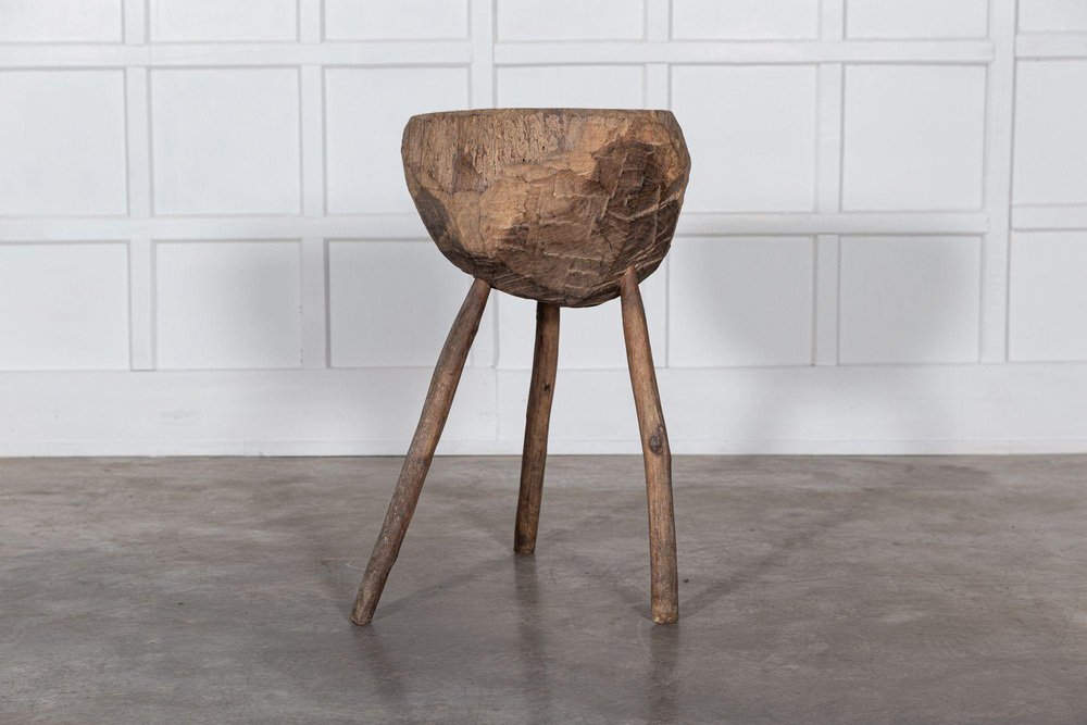 French Provincial Elm Chopping Block Table, 1890s for sale at Pamono