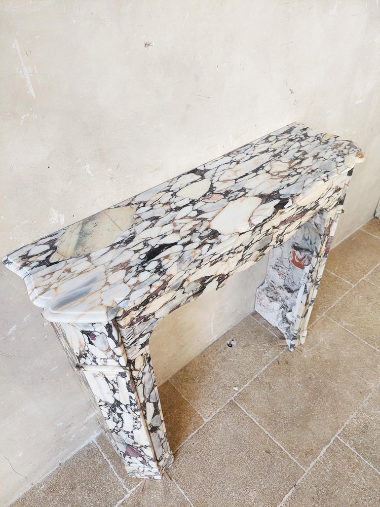 Antique French Pompadour Fireplace in Brèche Medici Marble for sale at ...