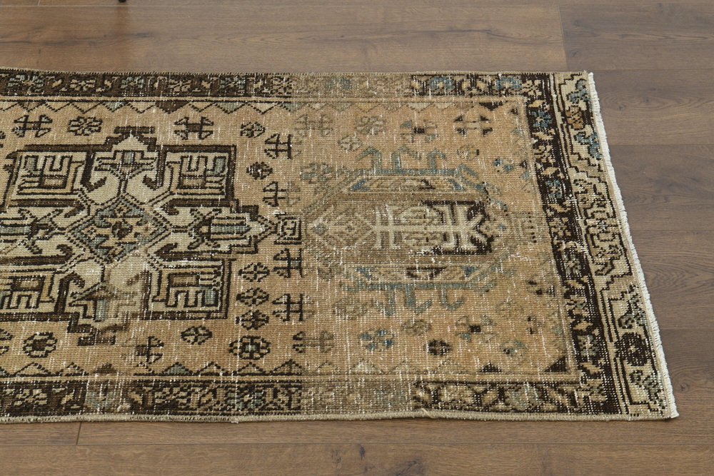 Vintage Turkish Beige Wool Rug, 1960s for sale at Pamono