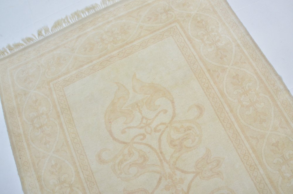 Turkish Natural Blonde & Ecru Wool Rug for sale at Pamono