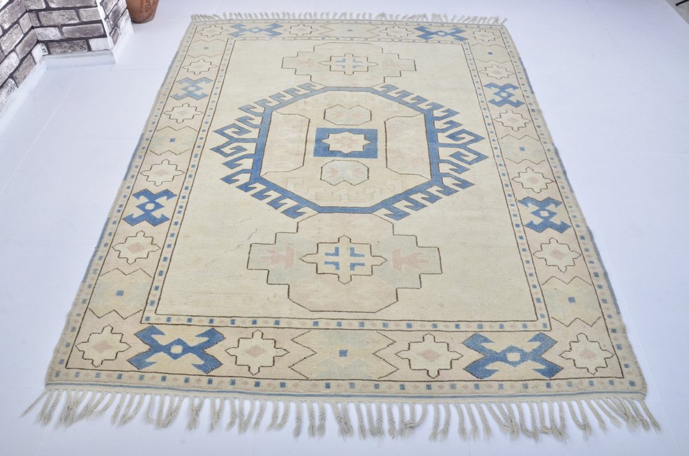 Vintage Turkish Blonde Rug for sale at Pamono