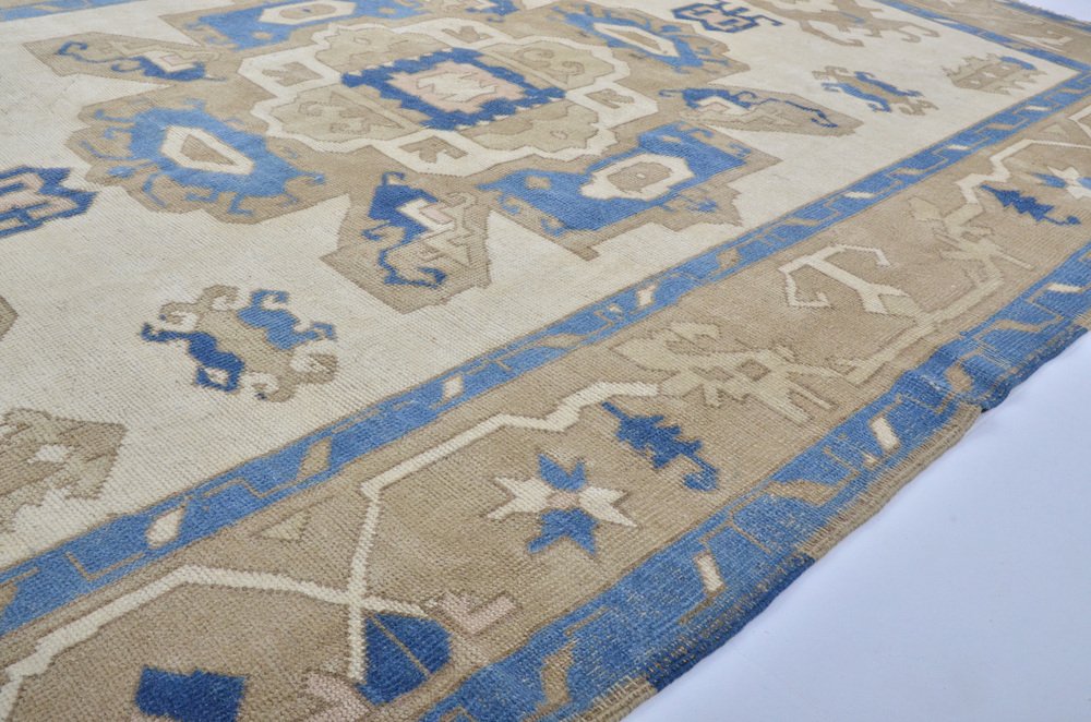 Turkish Handmade Custom Wool Rug for sale at Pamono