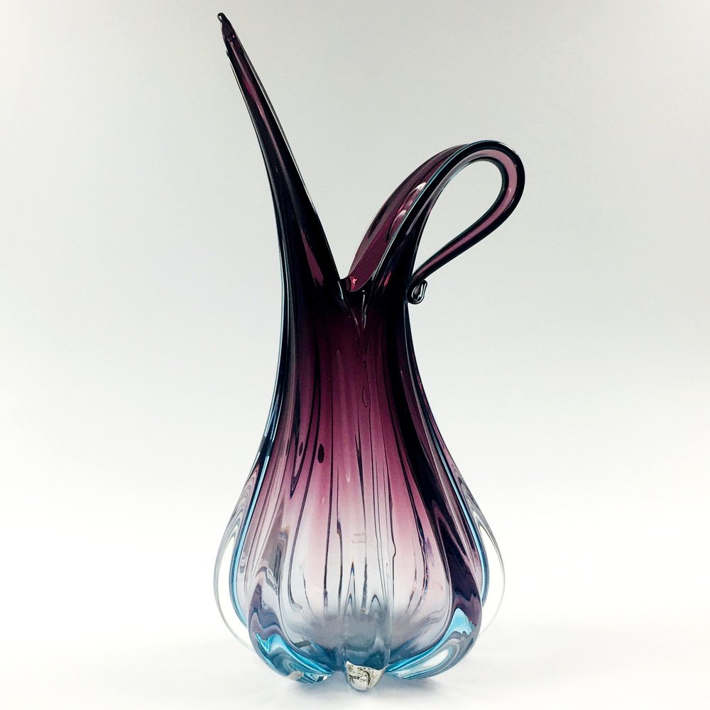 Brocca Mid-Century artistica in vetro di Murano di Barovier & Toso ...