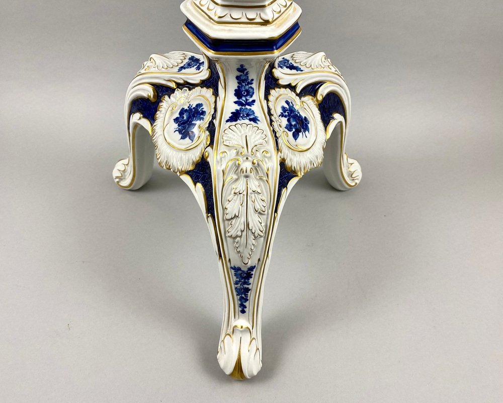 Vintage Hand-Painted Porcelain Coffee Table, Dresden, Germany, 1980s ...