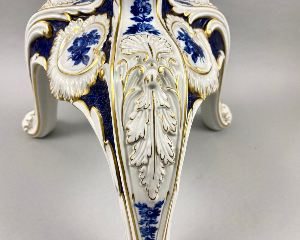 Vintage Hand-Painted Porcelain Coffee Table, Dresden, Germany, 1980s ...