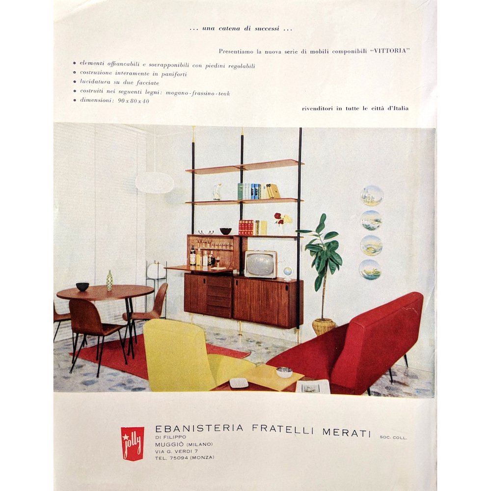 Vittoria Floor-to-Cailing Bookcase from Ebanisteria Fratelli Merati ...