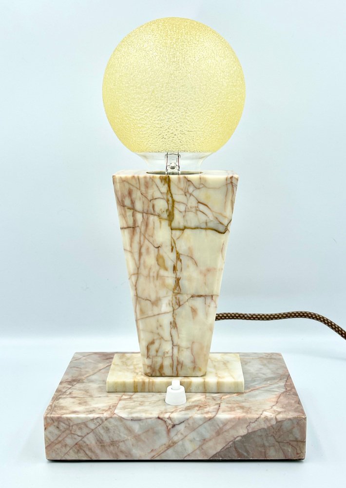 Art Deco Tischlampe aus Marmor von Kámen Praha, 1930er bei Pamono kaufen