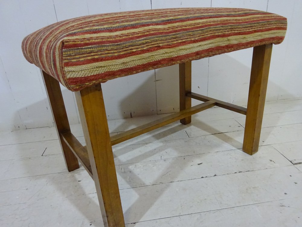 Art Deco Oak Footstool, 1920s for sale at Pamono