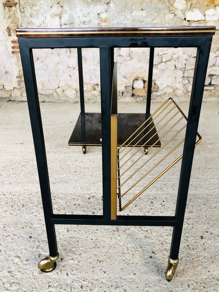 Vintage Console with Storage on Wheels, 1970s for sale at Pamono