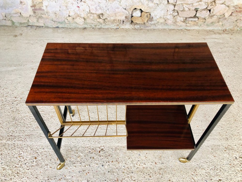 Vintage Console with Storage on Wheels, 1970s for sale at Pamono