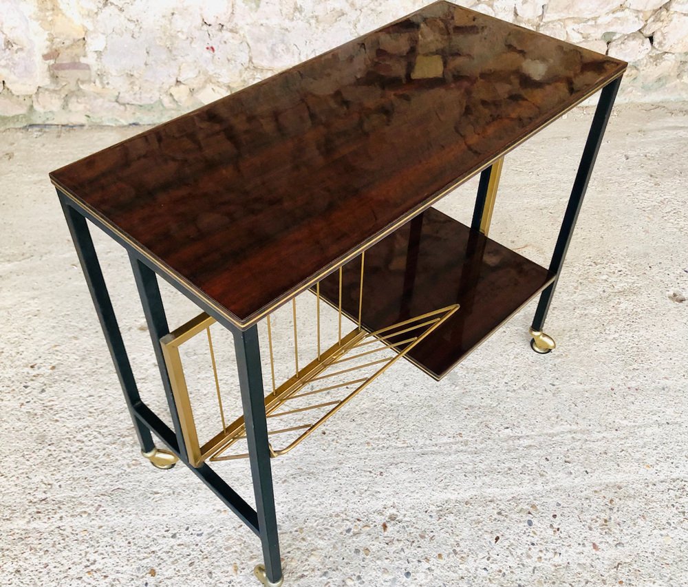 Vintage Console with Storage on Wheels, 1970s for sale at Pamono